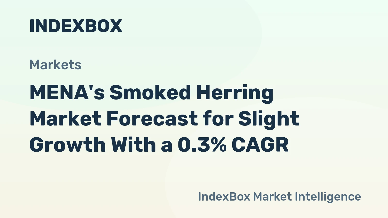 MENA's Smoked Herring Market Forecast for Slight Growth With a 0.3% CAGR