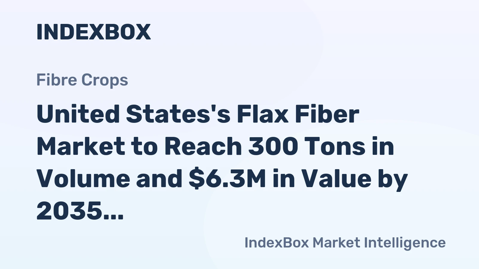 United States's Flax Fiber Market to Reach 300 Tons in Volume and $6.3M in Value by 2035