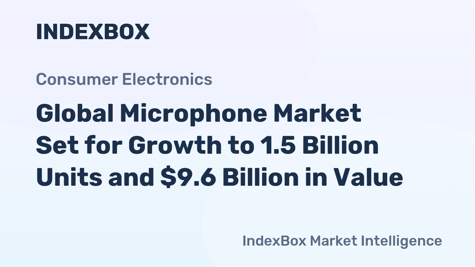 Global Microphone Market Set for Growth to 1.5 Billion Units and $9.6 Billion in Value