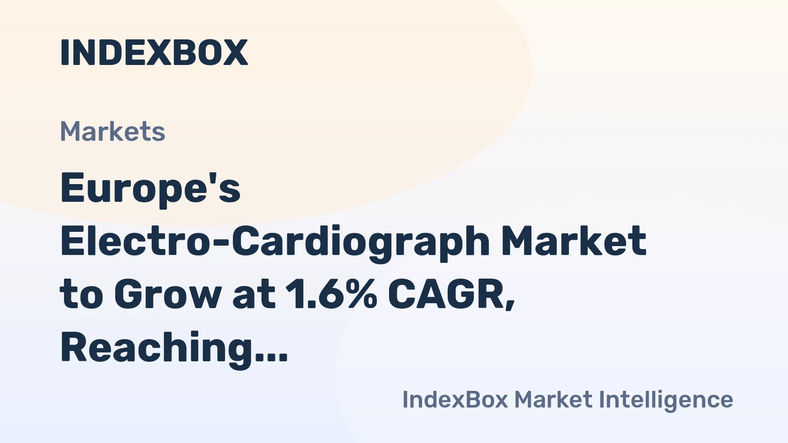 Europe's Electro-Cardiograph Market to Grow at 1.6% CAGR, Reaching $156.3B by 2035