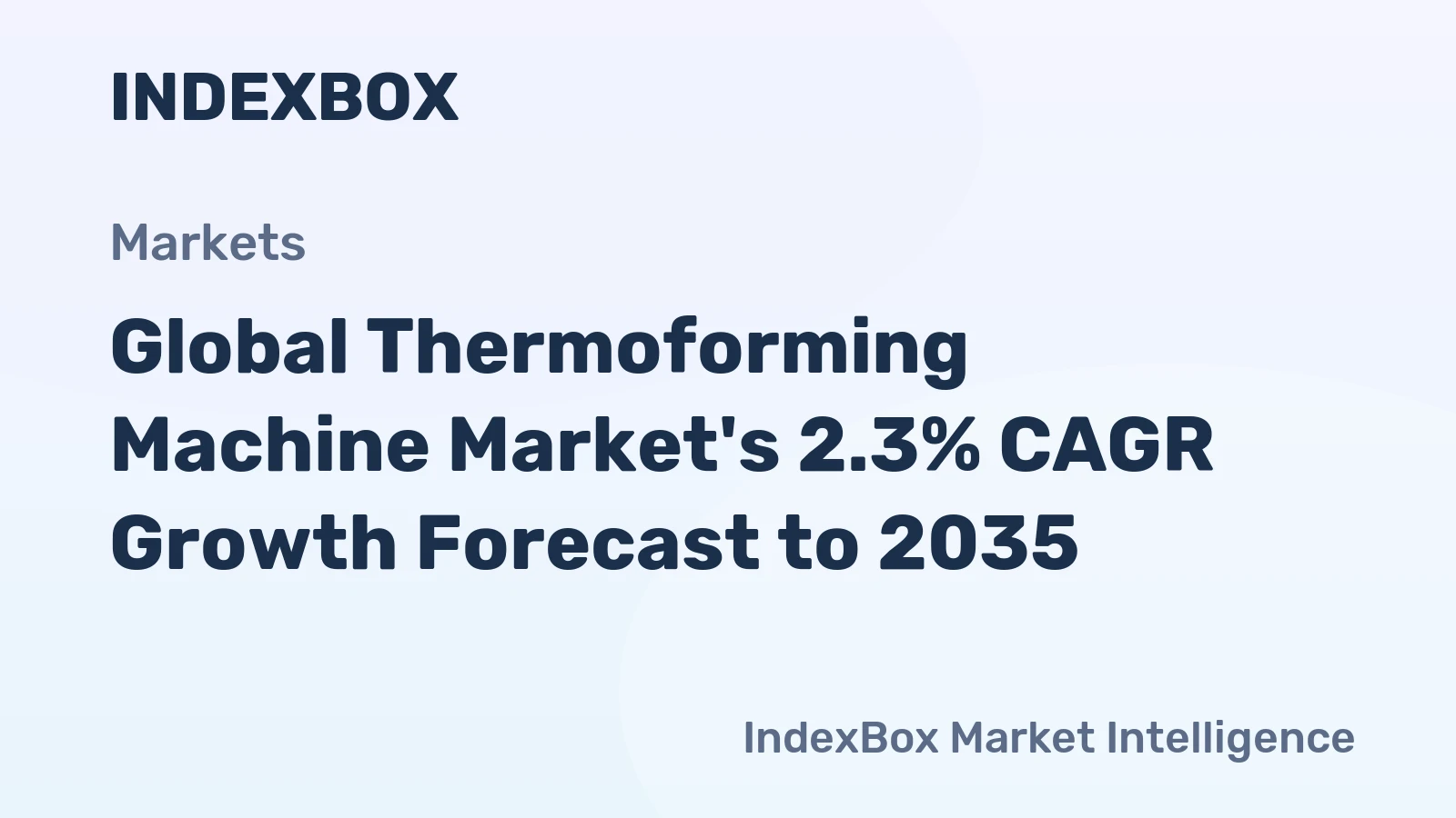 Global Thermoforming Machine Market's 2.3% CAGR Growth Forecast to 2035