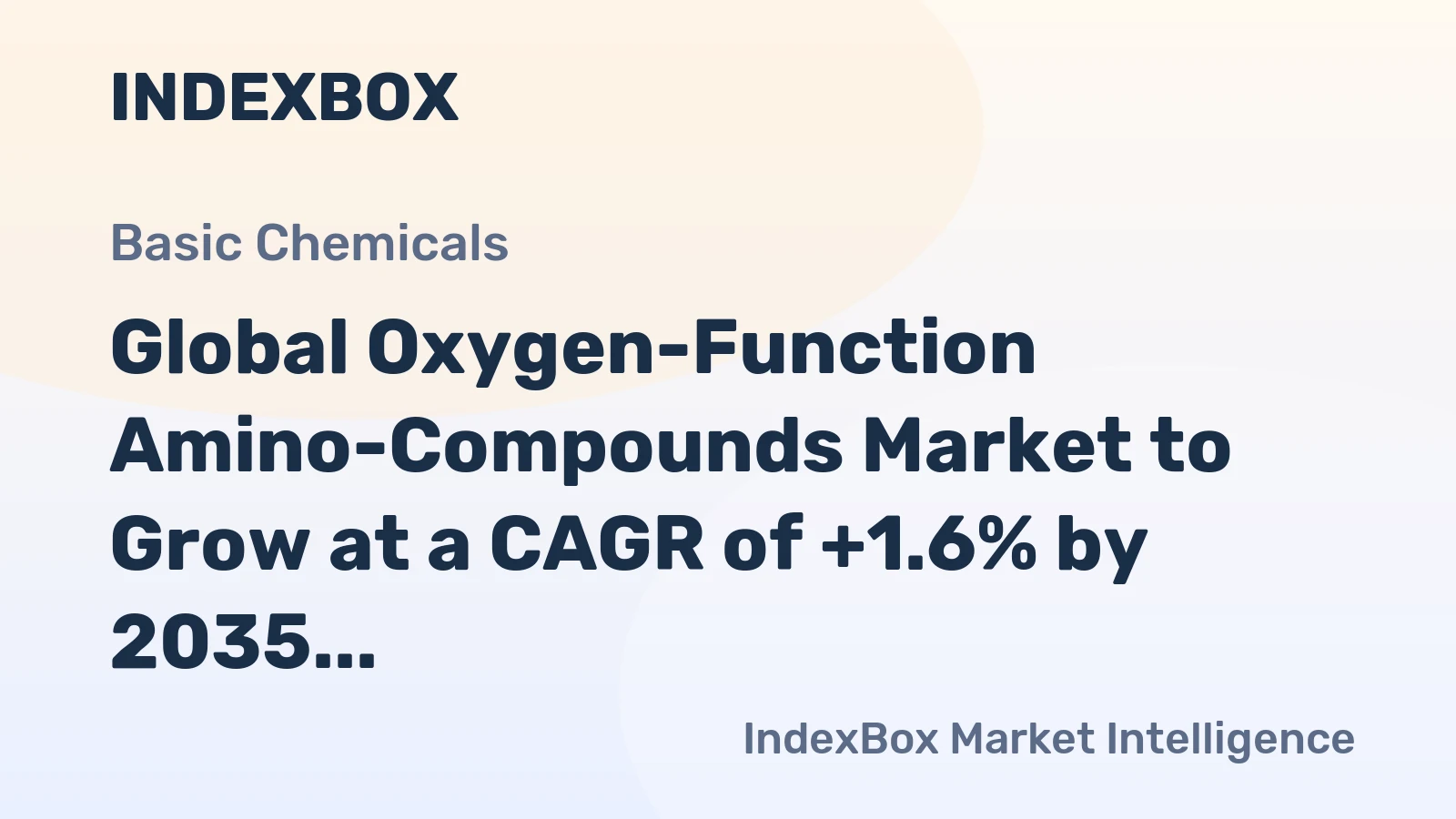 Global Oxygen-Function Amino-Compounds Market to Grow at a CAGR of +1.6% by 2035