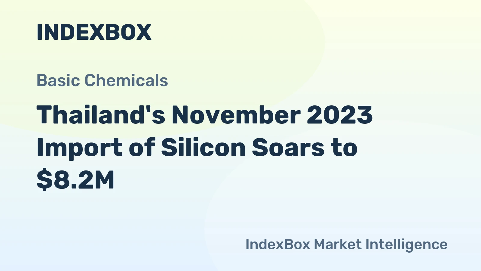 Thailand's November 2023 Import of Silicon Soars to $8.2M