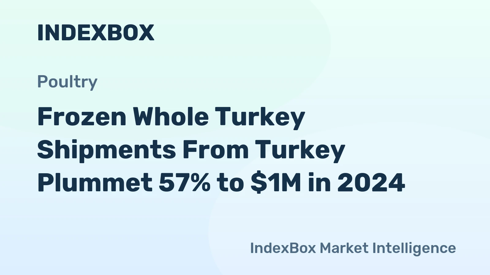 Frozen Whole Turkey Shipments From Turkey Plummet 57% to $1M in 2024