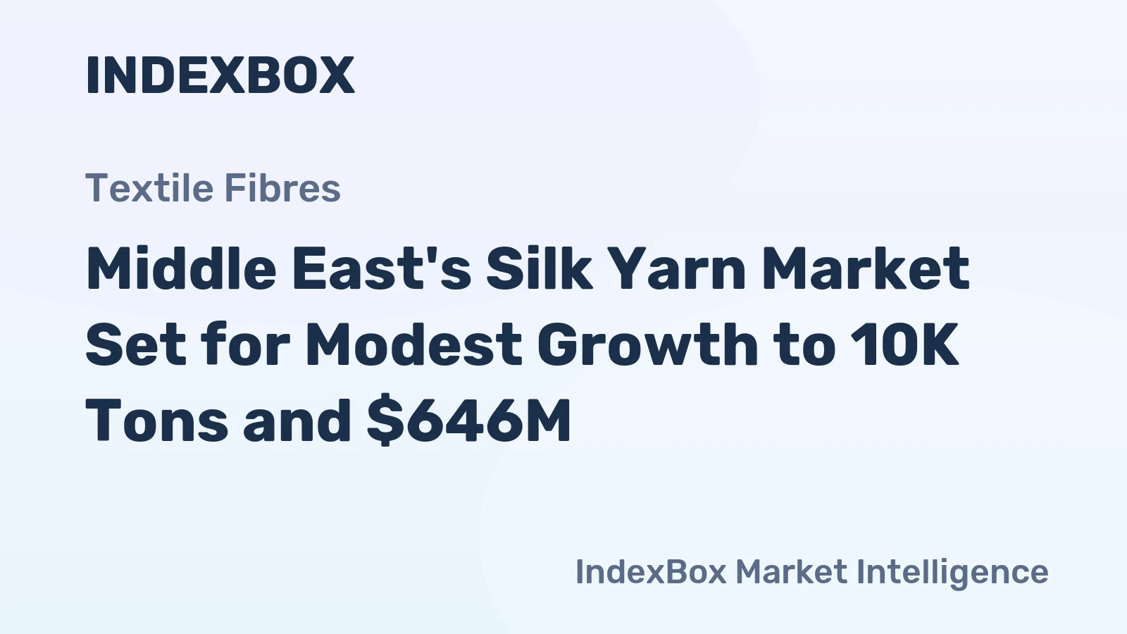 Middle East's Silk Yarn Market Set for Modest Growth to 10K Tons and $646M