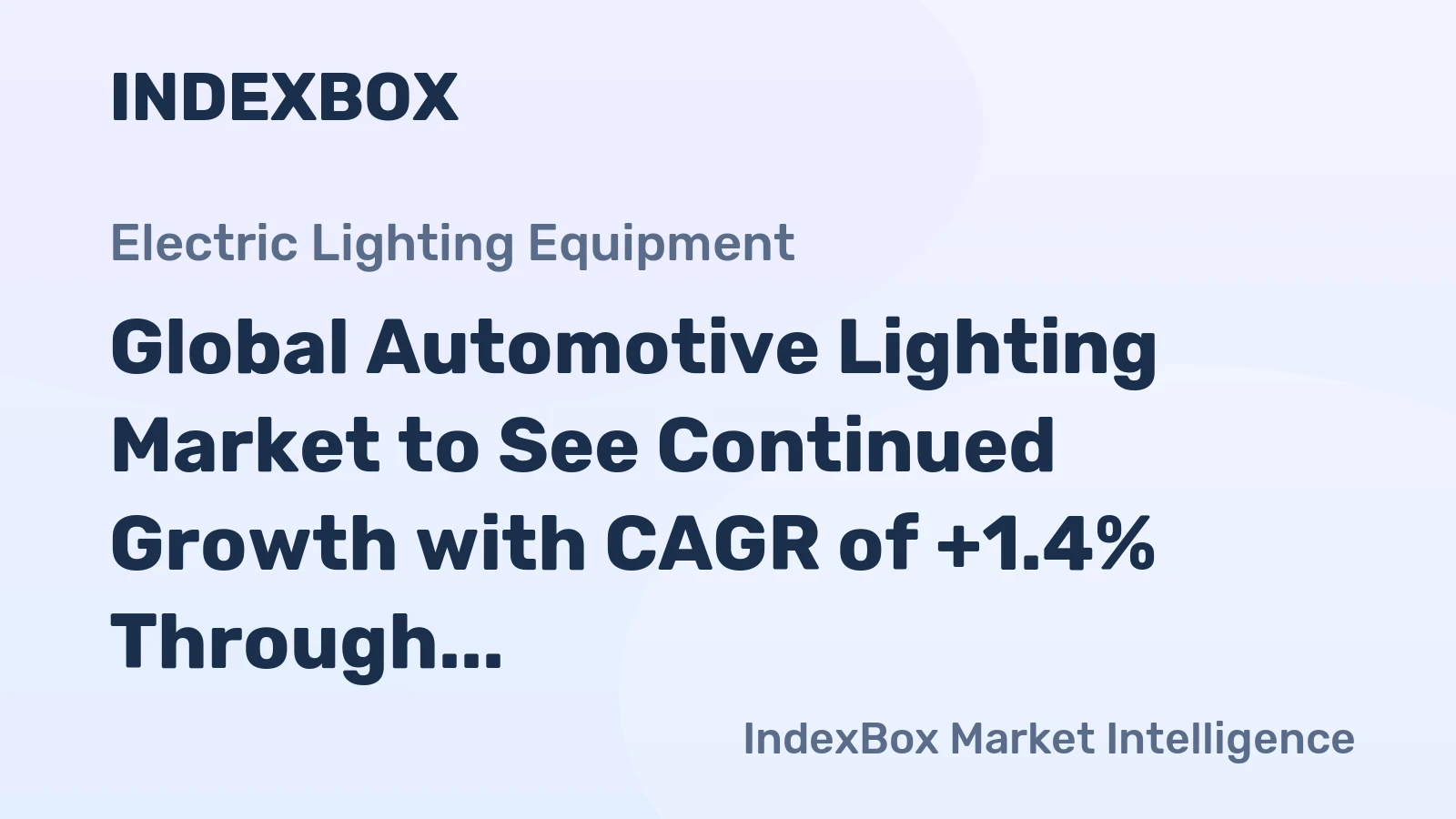Global Automotive Lighting Market to See Continued Growth with CAGR of +1.4% Through 2035
