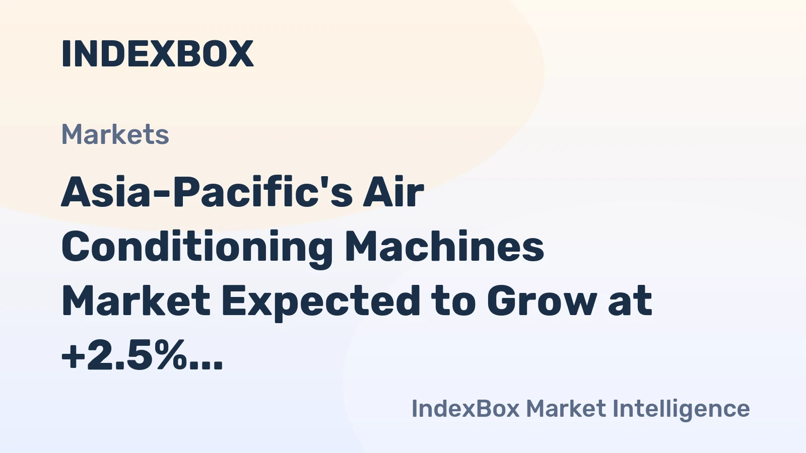Asia-Pacific's Air Conditioning Machines Market Expected to Grow at +2.5% CAGR Over the Next Decade