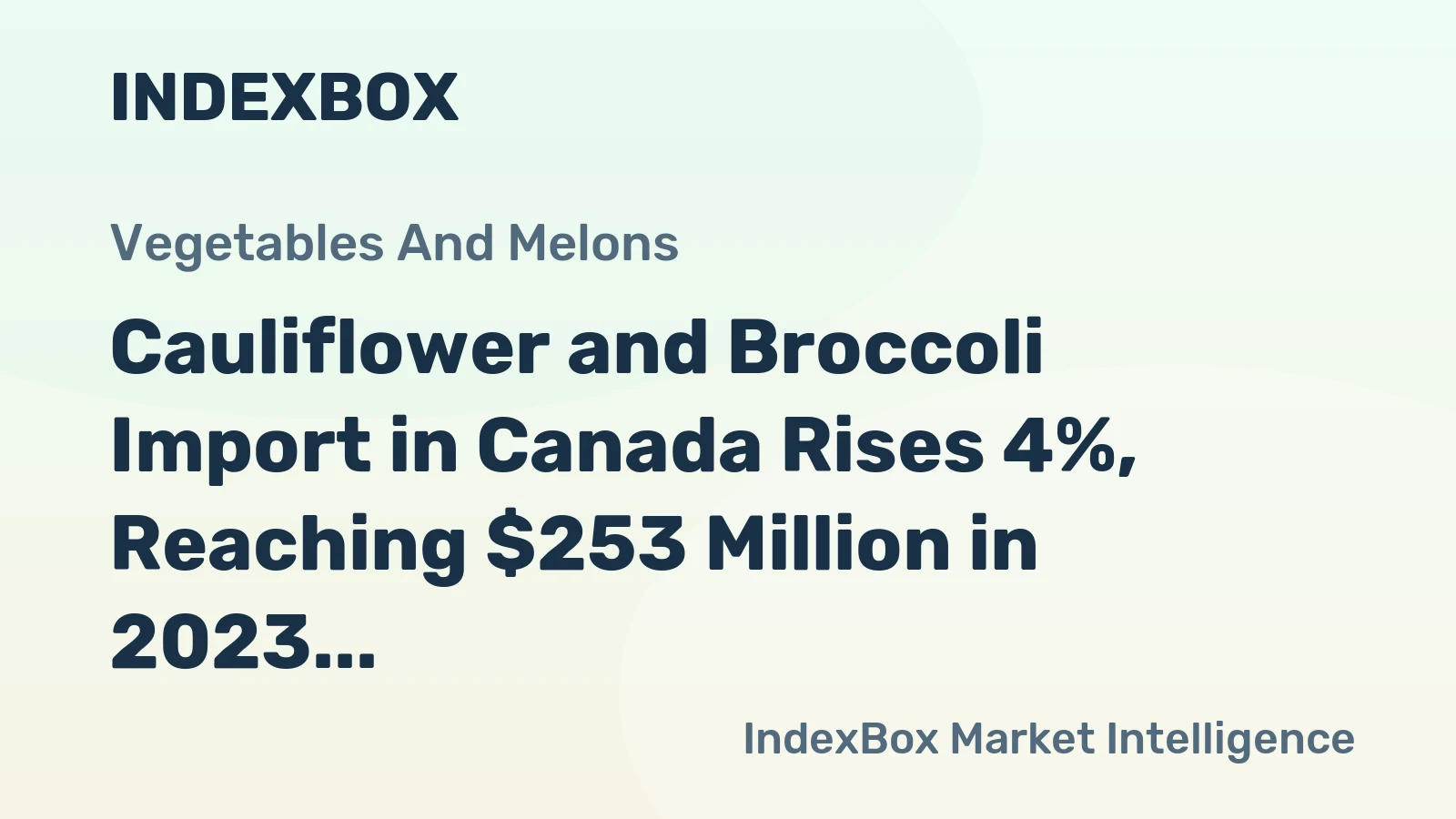 Cauliflower and Broccoli Import in Canada Rises 4%, Reaching $253 Million in 2023