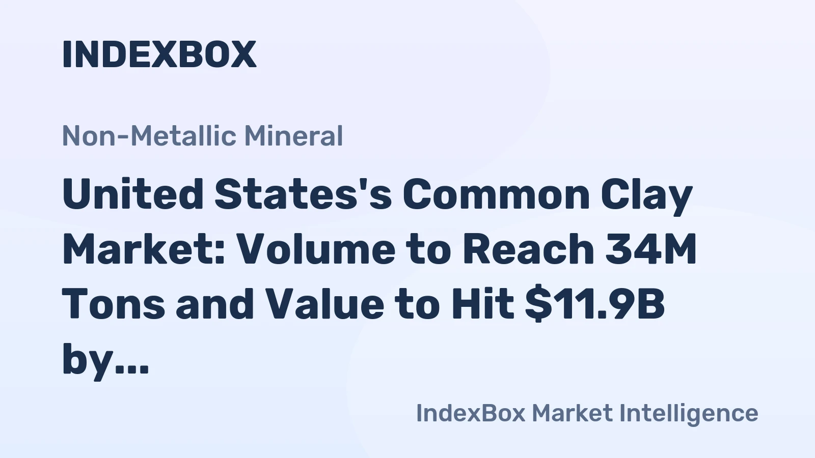 United States's Common Clay Market: Volume to Reach 34M Tons and Value to Hit $11.9B by 2035