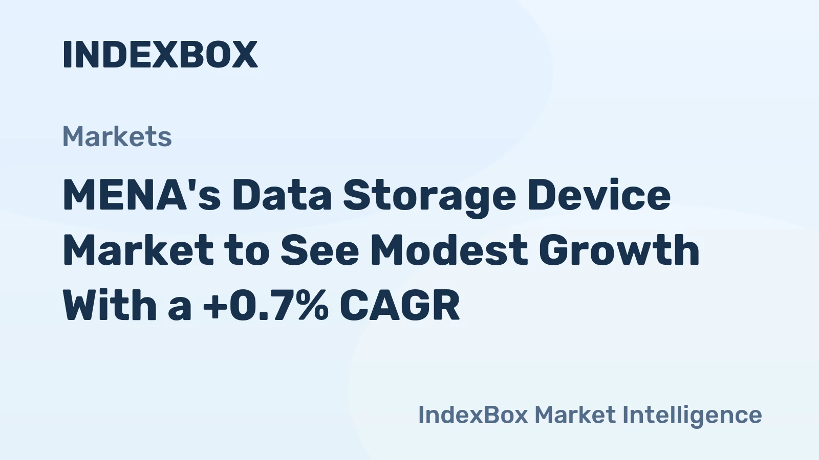 MENA's Data Storage Device Market to See Modest Growth With a +0.7% CAGR