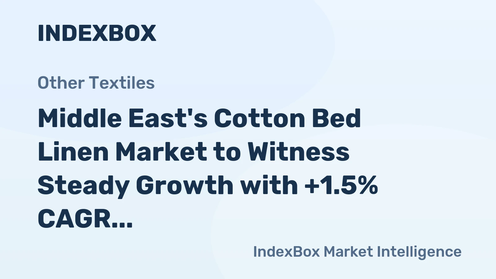 Middle East's Cotton Bed Linen Market to Witness Steady Growth with +1.5% CAGR