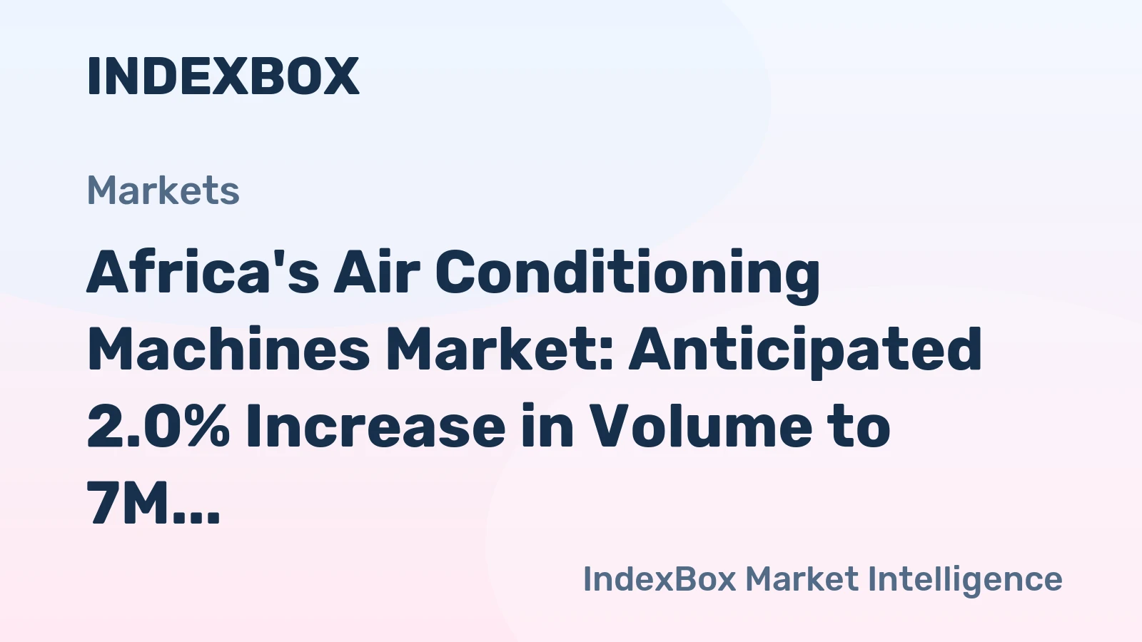 Africa's Air Conditioning Machines Market: Anticipated 2.0% Increase in Volume to 7M Units and 2.5% Increase in Value to $2.4B by 2035