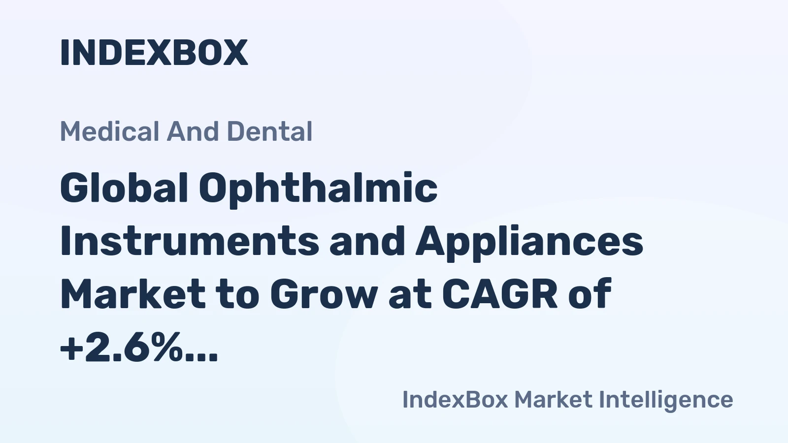 Global Ophthalmic Instruments and Appliances Market to Grow at CAGR of +2.6%, Reaching 415M Units by 2035