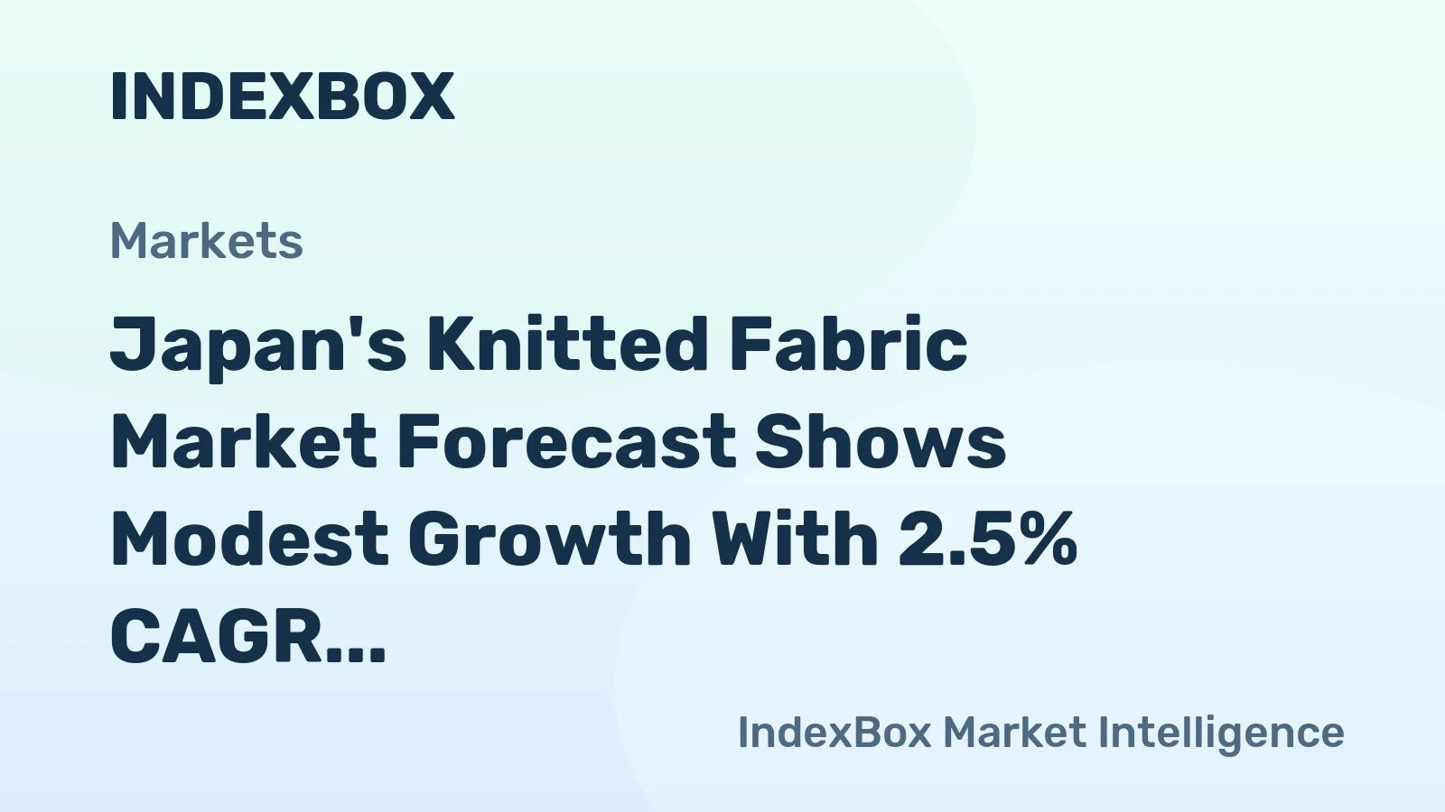 Japan's Knitted Fabric Market Forecast Shows Modest Growth With 2.5% CAGR Through 2035