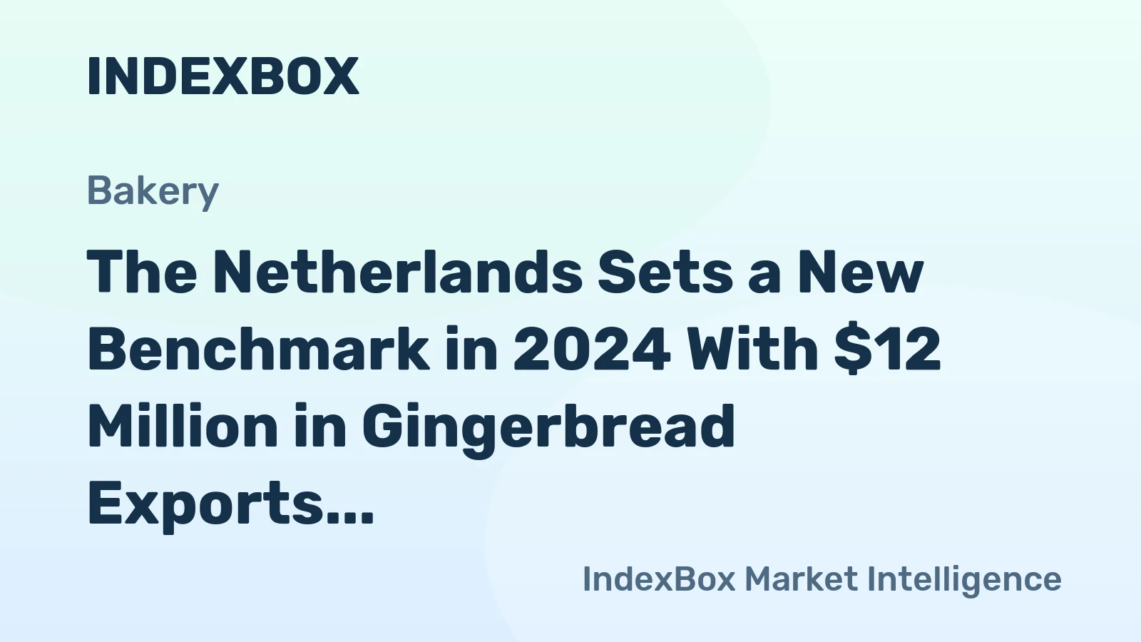 The Netherlands Sets a New Benchmark in 2024 With $12 Million in Gingerbread Exports