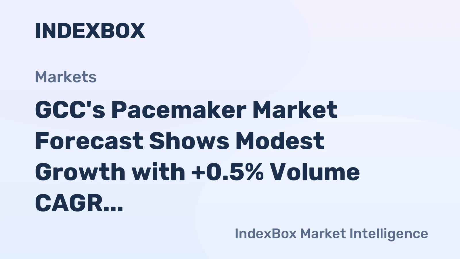 GCC's Pacemaker Market Forecast Shows Modest Growth with +0.5% Volume CAGR Through 2035