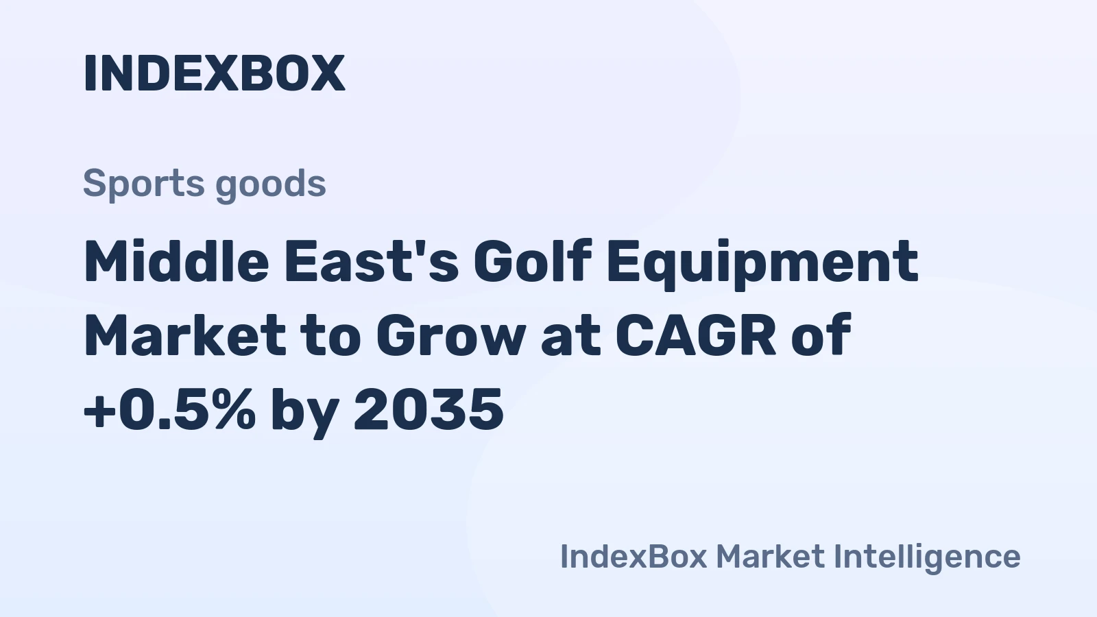 Middle East's Golf Equipment Market to Grow at CAGR of +0.5% by 2035