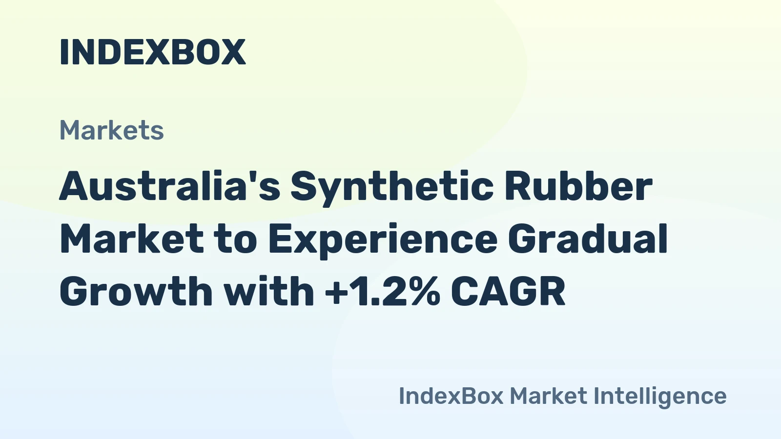 Australia's Synthetic Rubber Market to Experience Gradual Growth with +1.2% CAGR