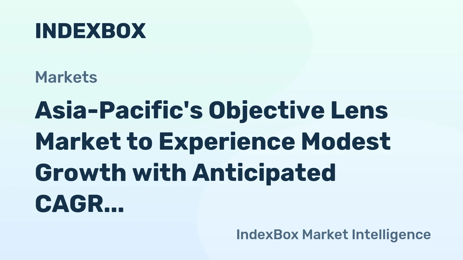 Asia-Pacific's Objective Lens Market to Experience Modest Growth with Anticipated CAGR of +1.4% from 2024 to 2035