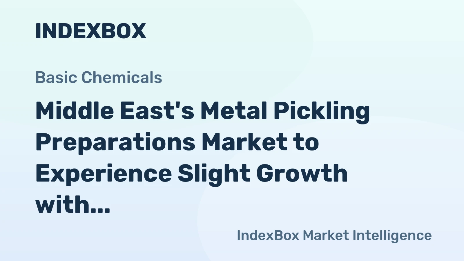 Middle East's Metal Pickling Preparations Market to Experience Slight Growth with a +1.5% CAGR by 2035