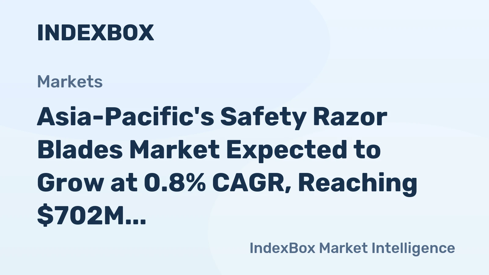 Asia-Pacific's Safety Razor Blades Market Expected to Grow at 0.8% CAGR, Reaching $702M by 2035
