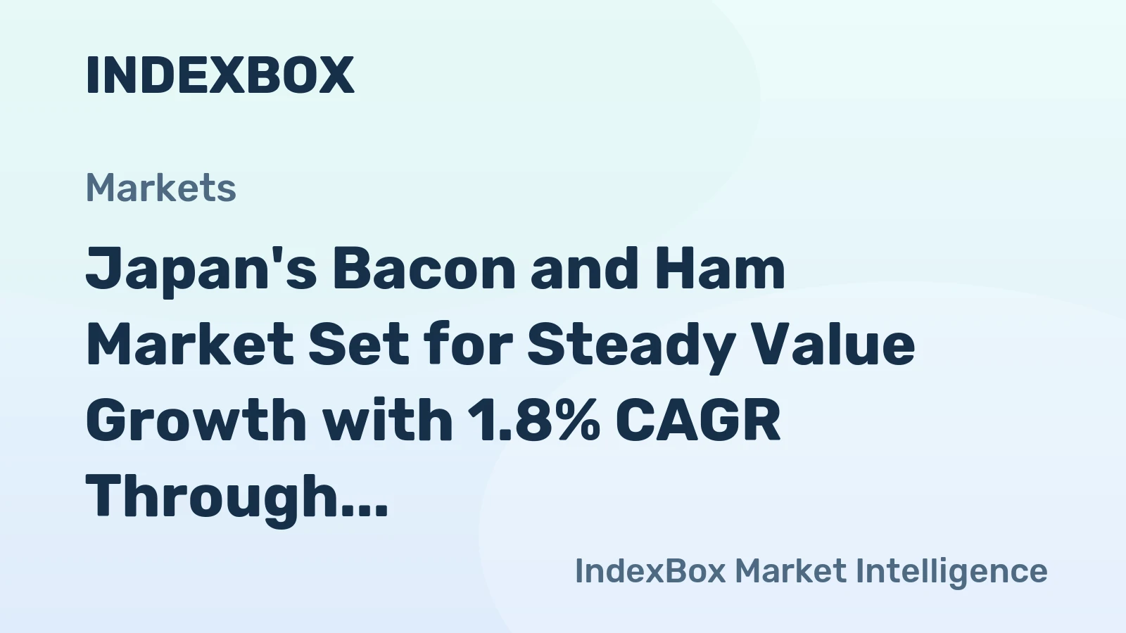 Japan's Bacon and Ham Market Set for Steady Value Growth with 1.8% CAGR Through 2035
