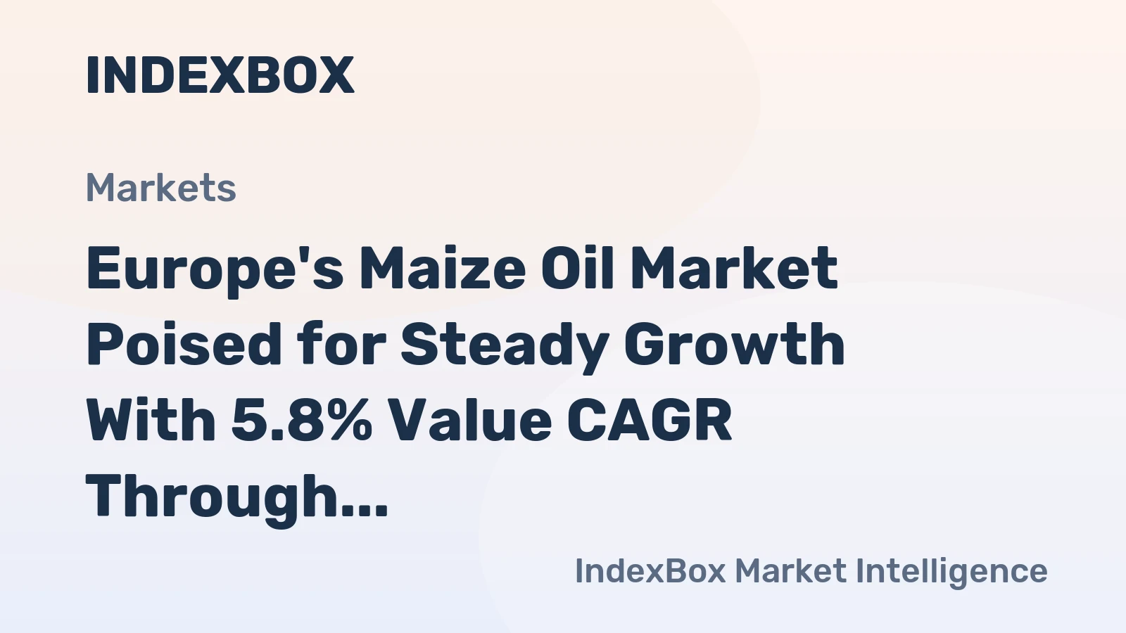 Europe's Maize Oil Market Poised for Steady Growth With 5.8% Value CAGR Through 2035