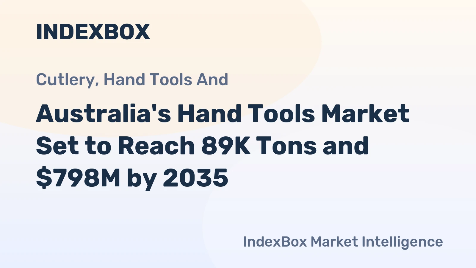 Australia's Hand Tools Market Set to Reach 89K Tons and $798M by 2035