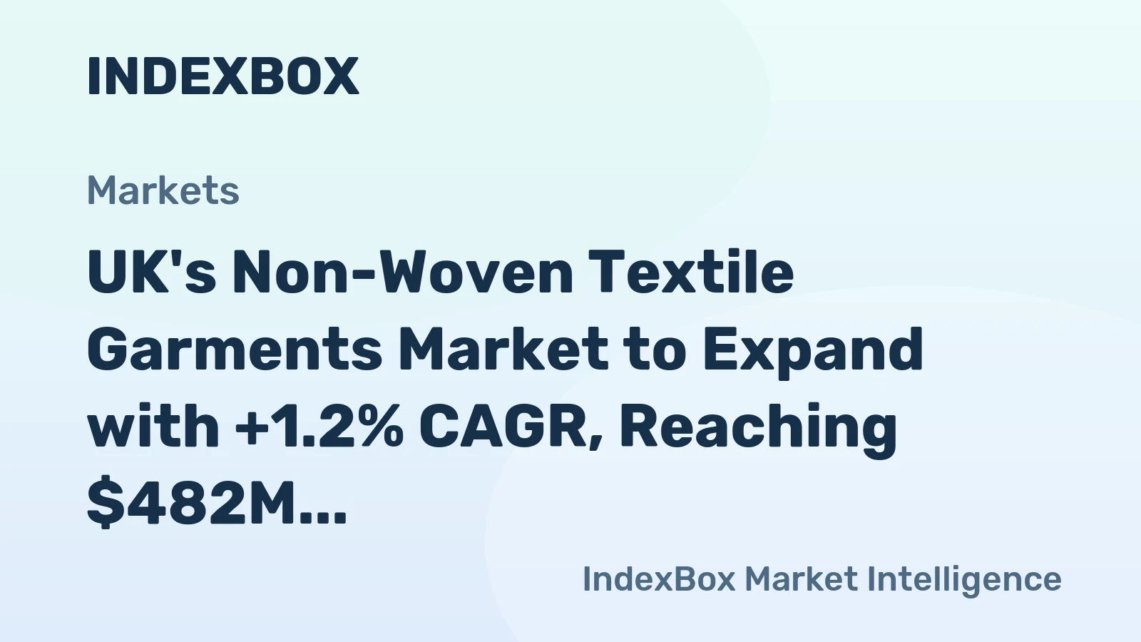 UK's Non-Woven Textile Garments Market to Expand with +1.2% CAGR, Reaching $482M by 2035