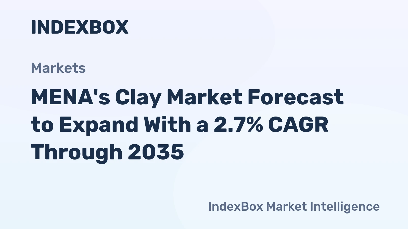 MENA's Clay Market Forecast to Expand With a 2.7% CAGR Through 2035
