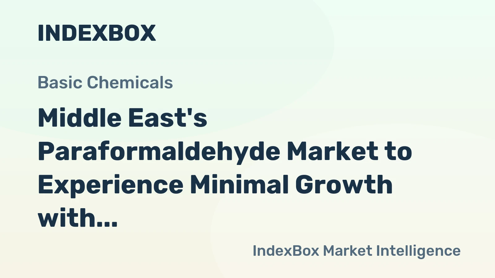 Middle East's Paraformaldehyde Market to Experience Minimal Growth with CAGR of +0.1% from 2024 to 2035