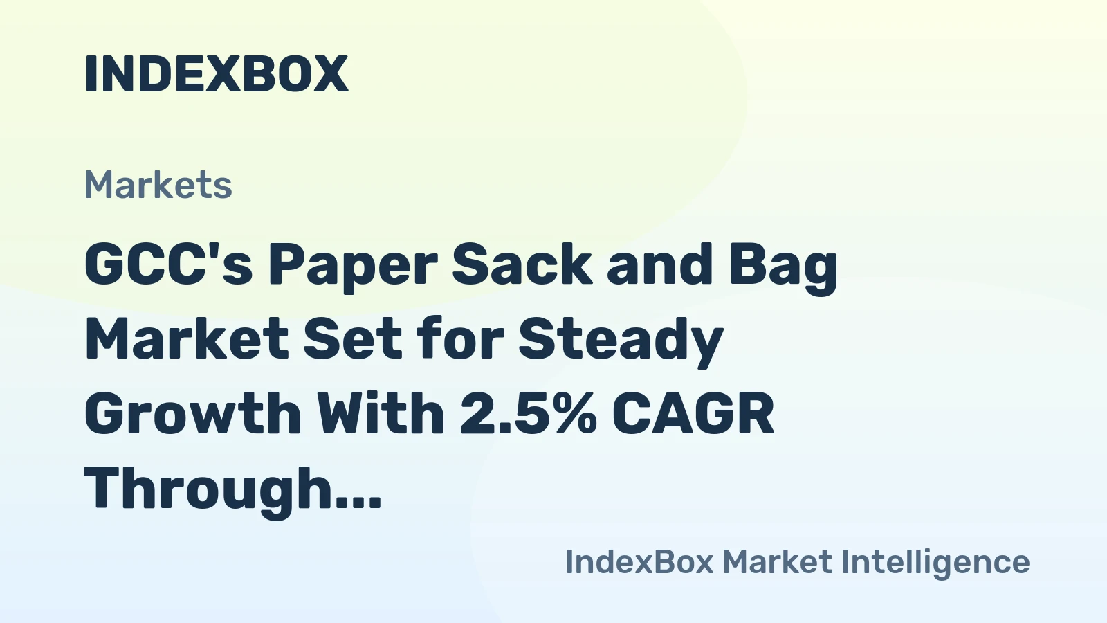 GCC's Paper Sack and Bag Market Set for Steady Growth With 2.5% CAGR Through 2035