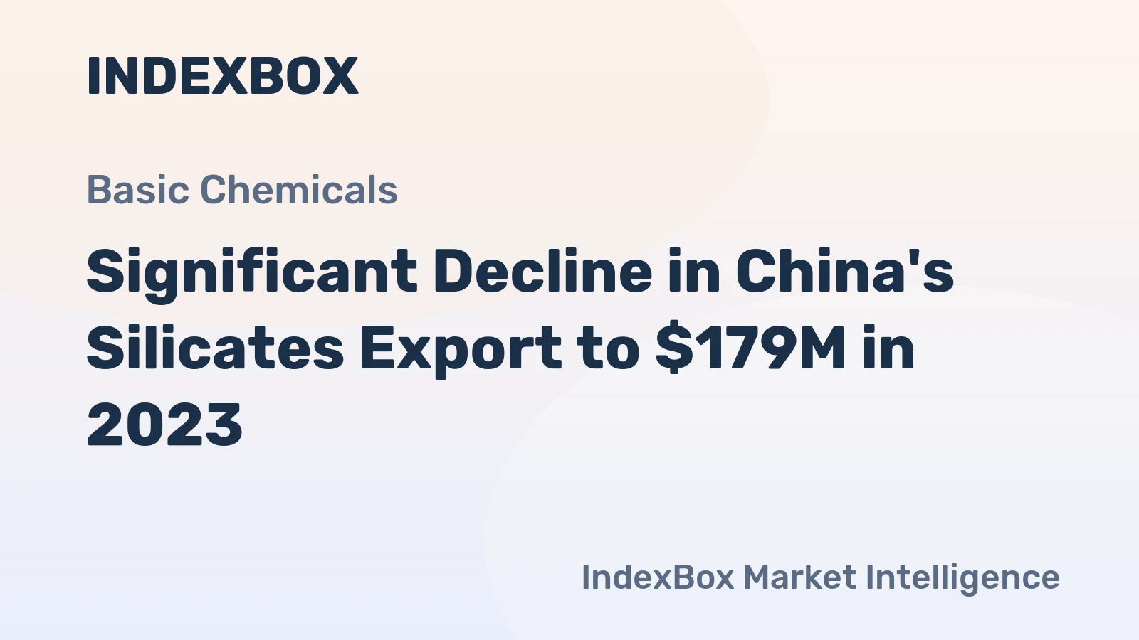 Significant Decline in China's Silicates Export to $179M in 2023