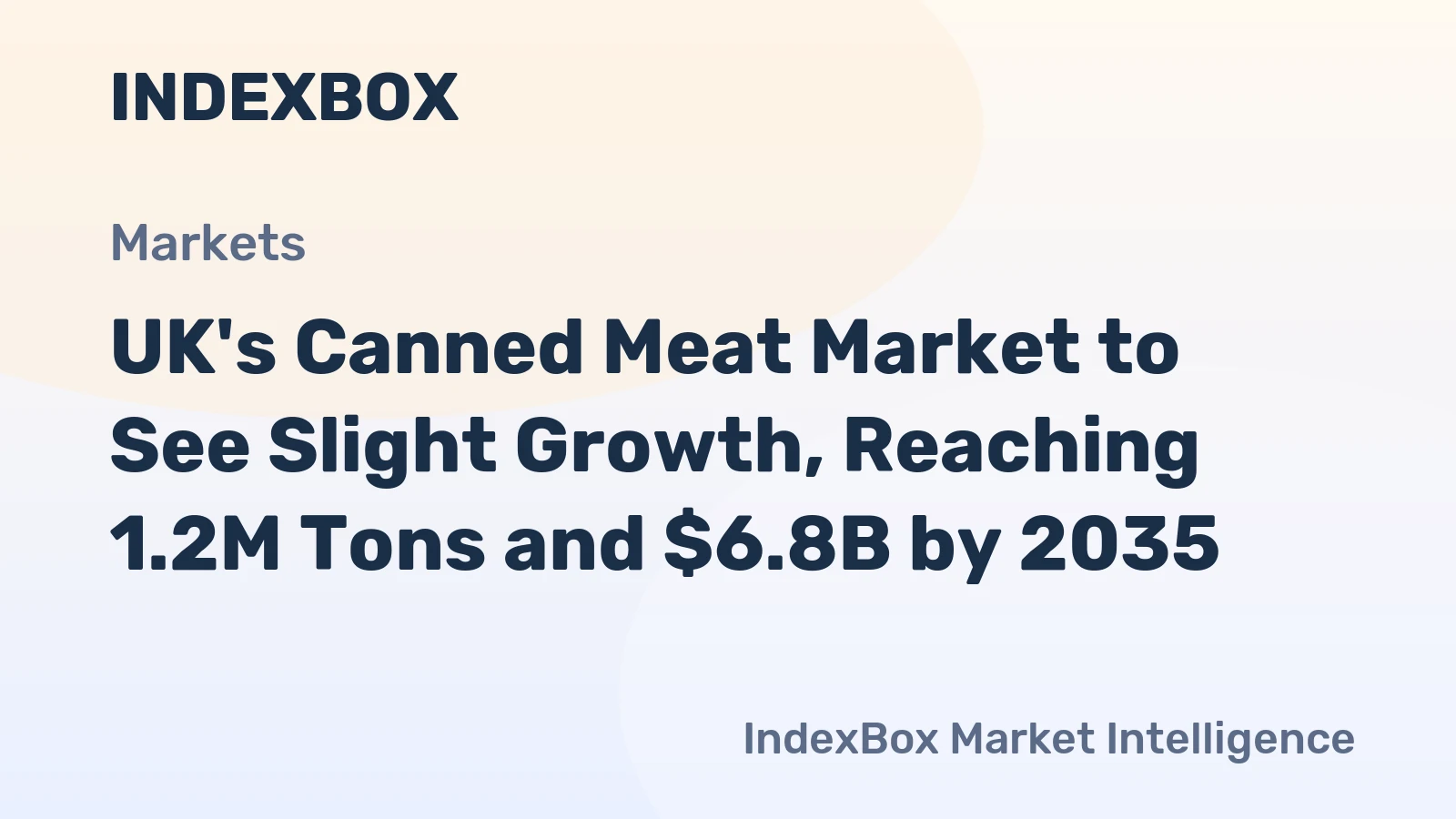 UK's Canned Meat Market to See Slight Growth, Reaching 1.2M Tons and $6.8B by 2035