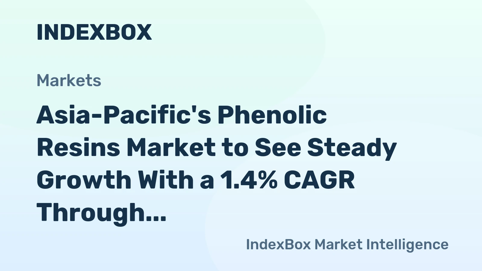 Asia-Pacific's Phenolic Resins Market to See Steady Growth With a 1.4% CAGR Through 2035
