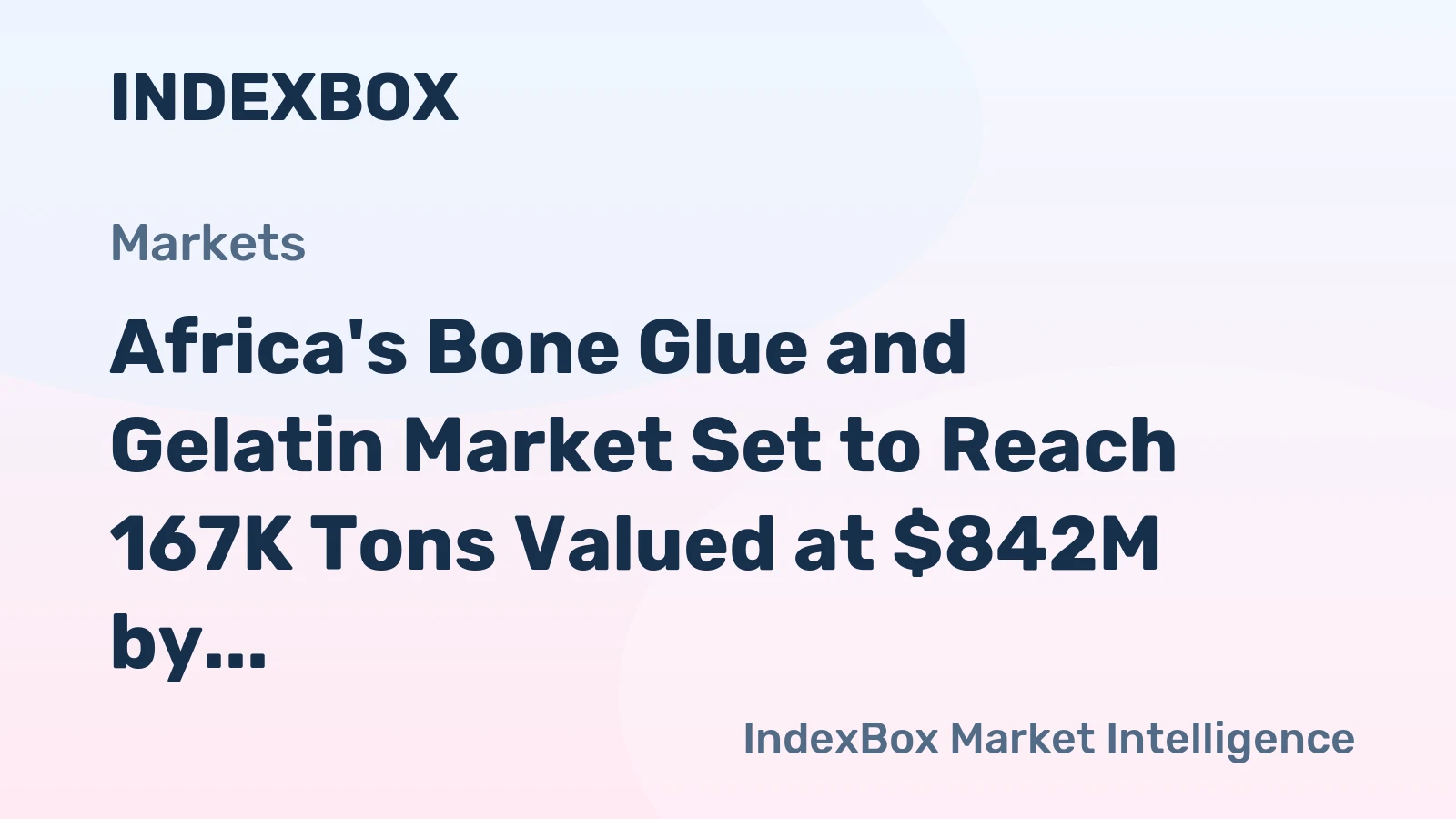 Africa's Bone Glue and Gelatin Market Set to Reach 167K Tons Valued at $842M by 2035