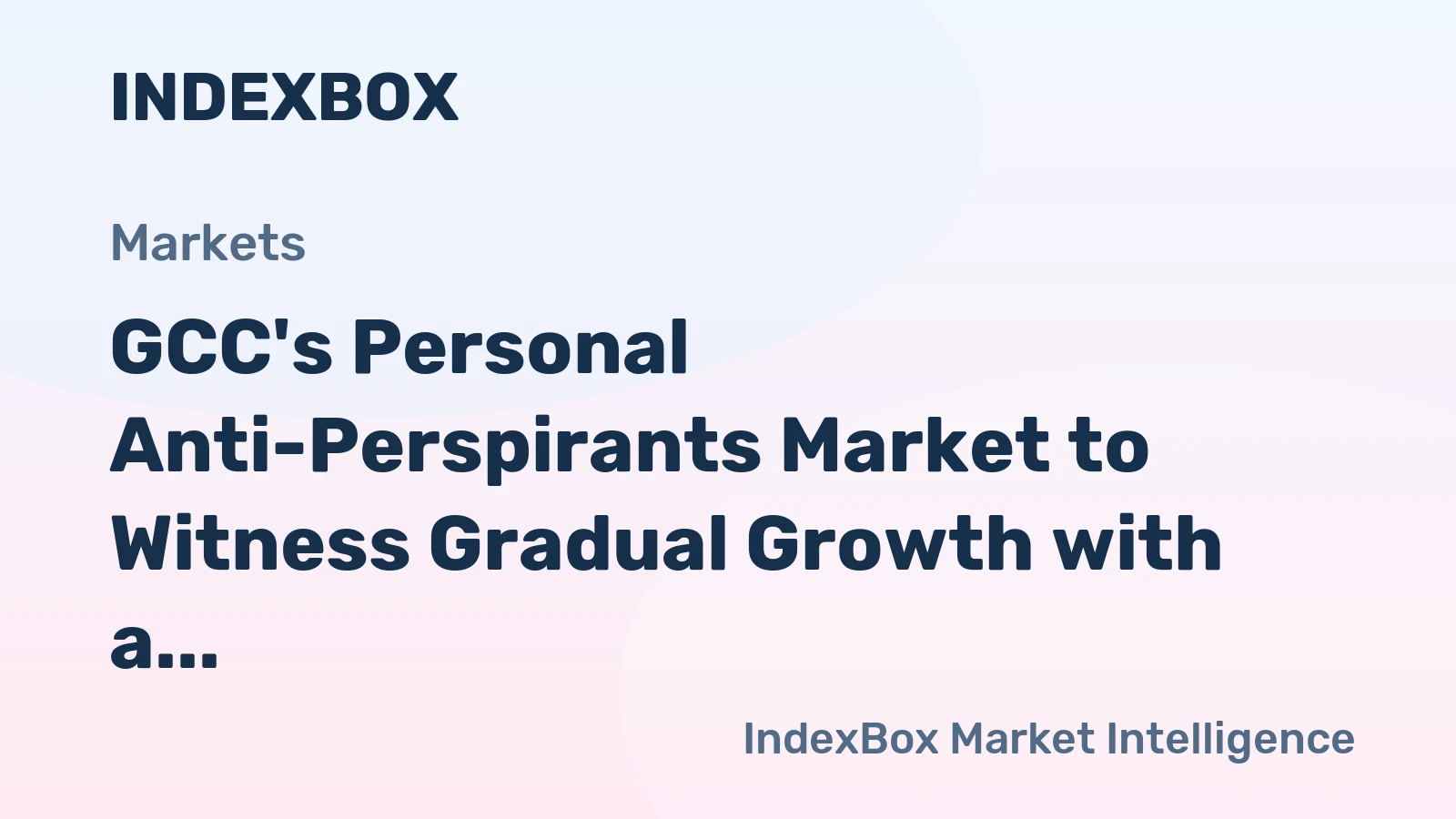 GCC's Personal Anti-Perspirants Market to Witness Gradual Growth with a CAGR of 0.5% from 2024 to 2035