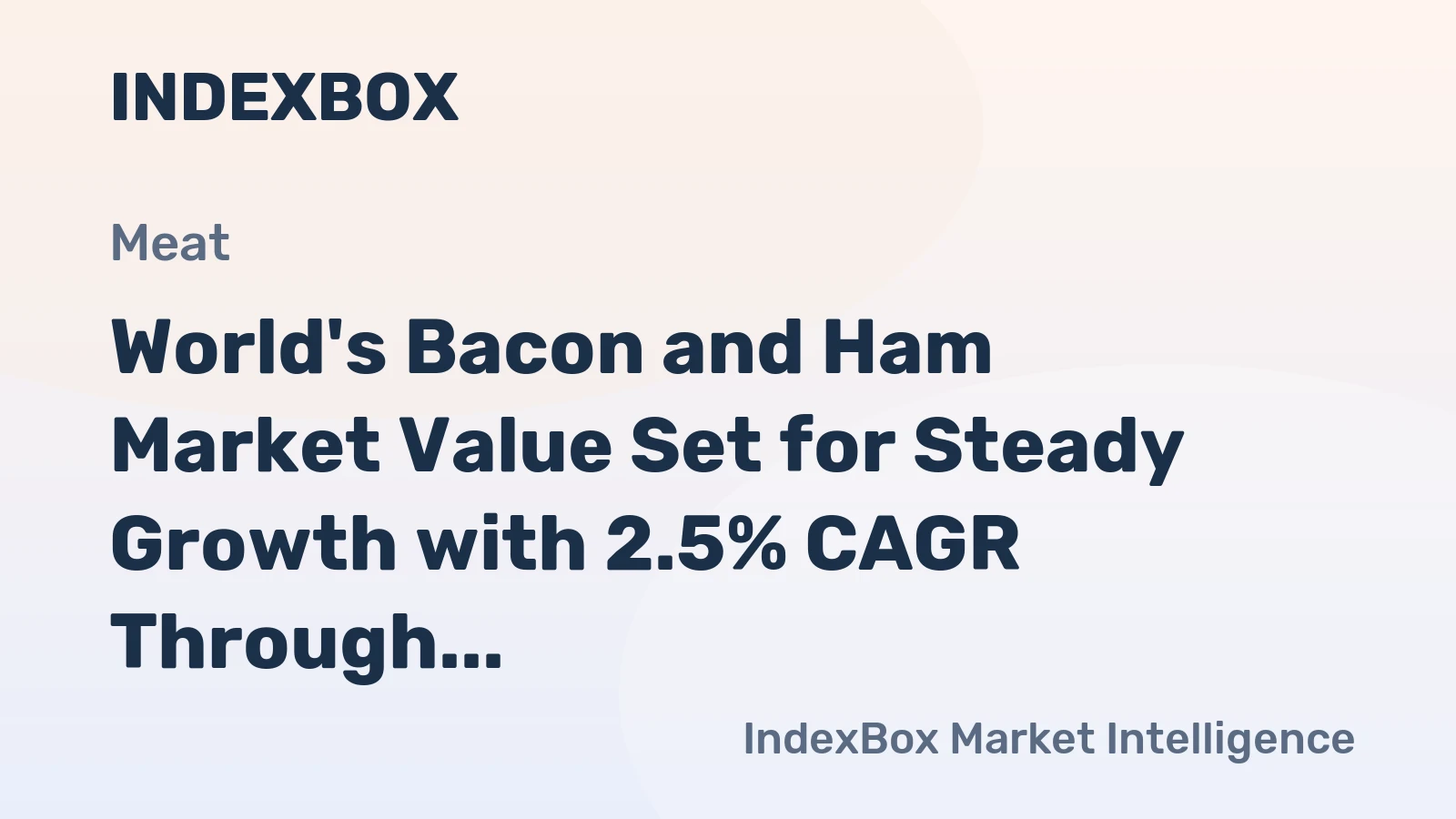 World's Bacon and Ham Market Value Set for Steady Growth with 2.5% CAGR Through 2035