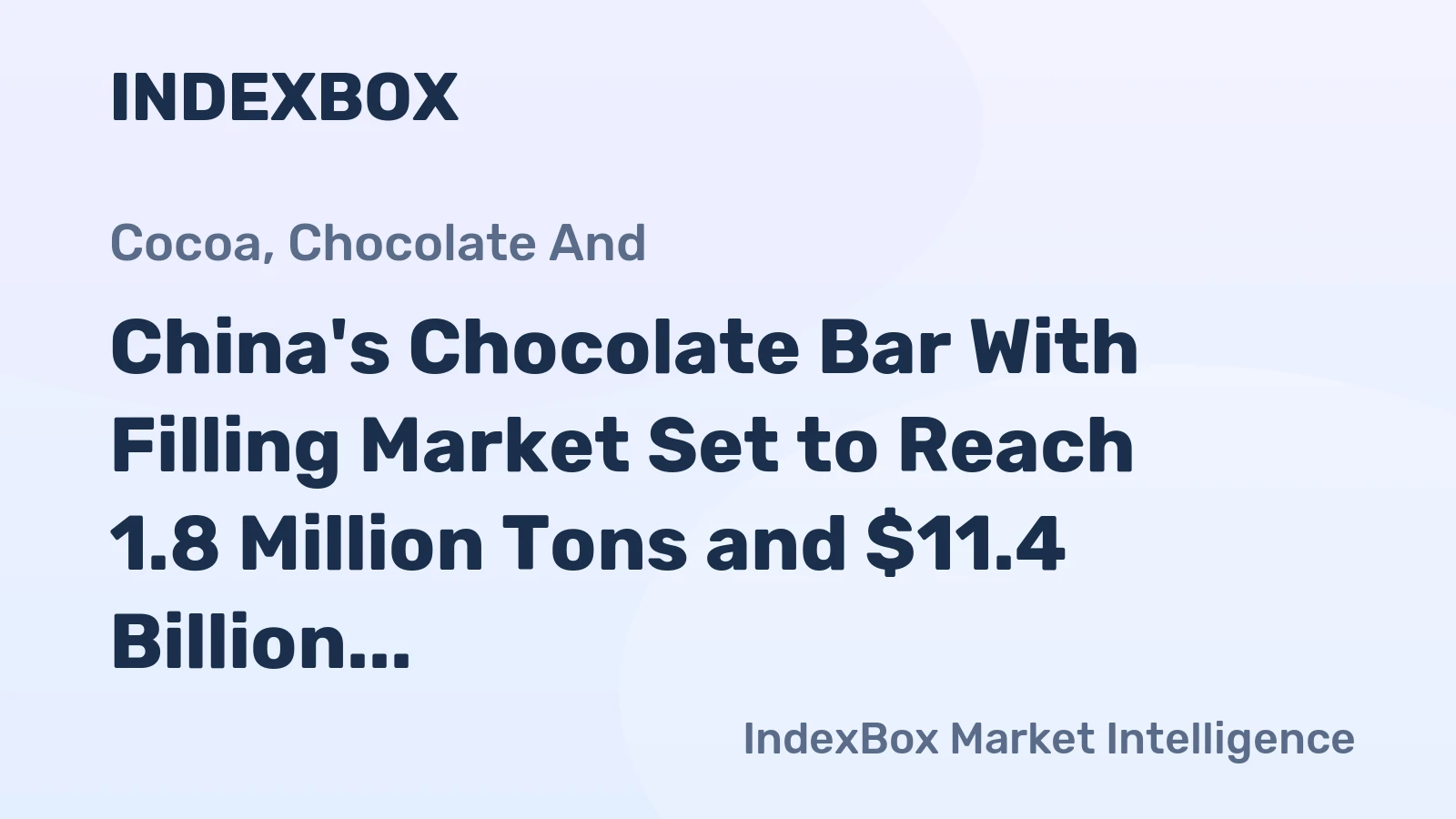 China's Chocolate Bar With Filling Market Set to Reach 1.8 Million Tons and $11.4 Billion by 2035