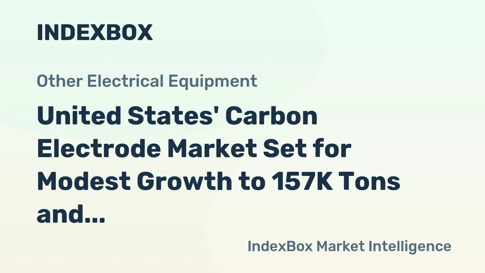 United States' Carbon Electrode Market Set for Modest Growth to 157K Tons and $174M