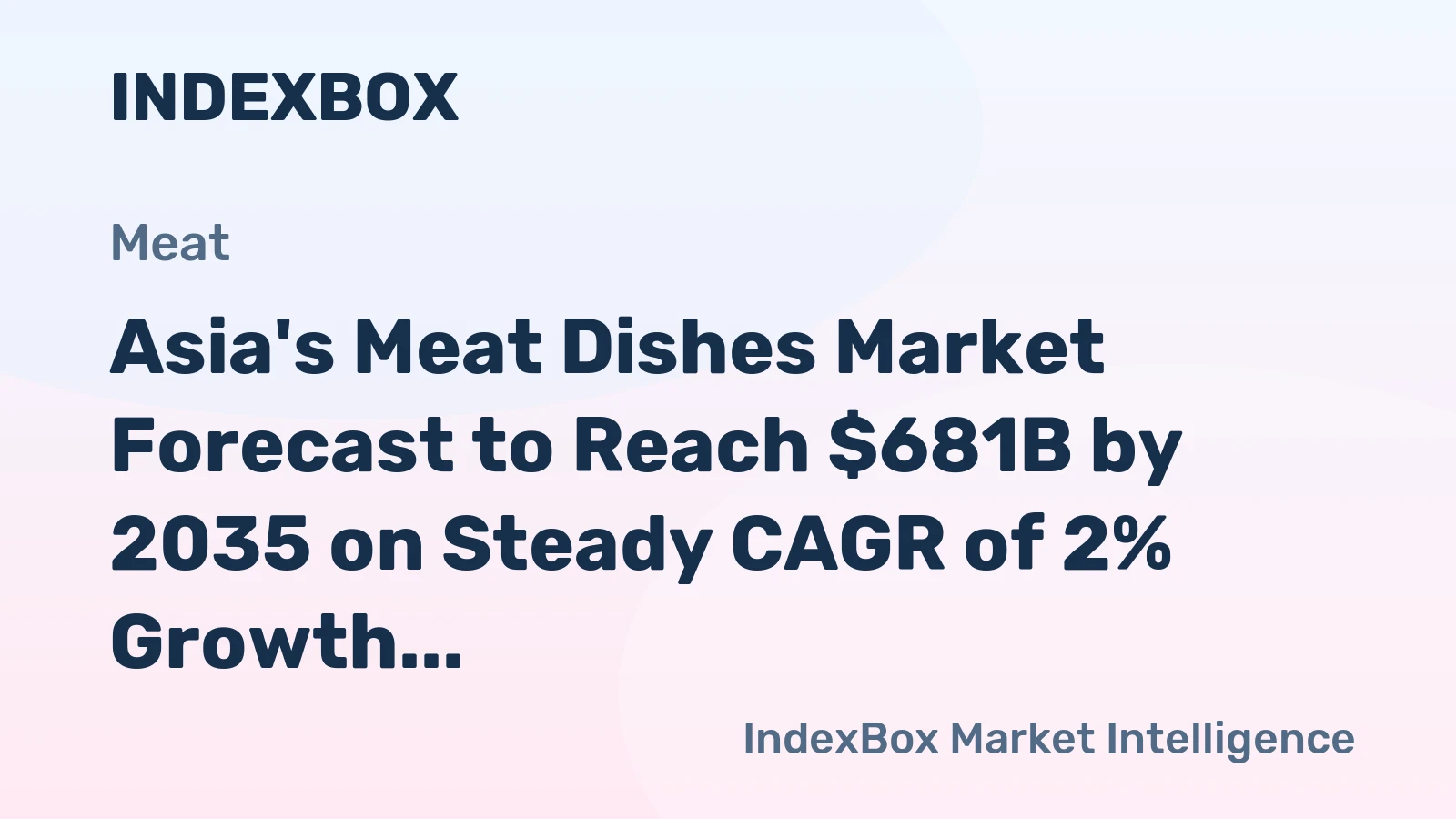 Asia's Meat Dishes Market Forecast to Reach $681B by 2035 on Steady CAGR of 2% Growth