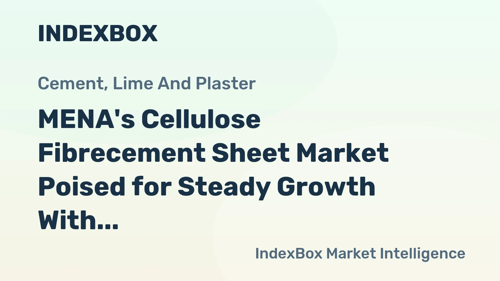 MENA's Cellulose Fibrecement Sheet Market Poised for Steady Growth With 0.8% Volume CAGR Through 2035