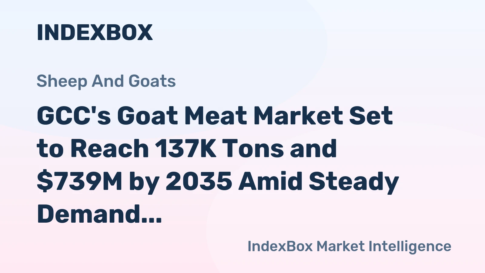 GCC's Goat Meat Market Set to Reach 137K Tons and $739M by 2035 Amid Steady Demand