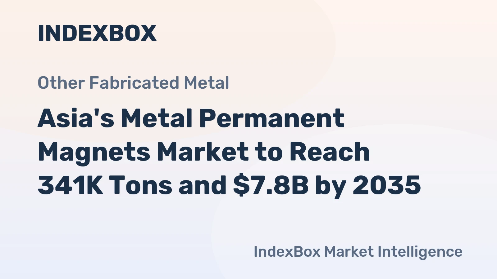 Asia's Metal Permanent Magnets Market to Reach 341K Tons and $7.8B by 2035