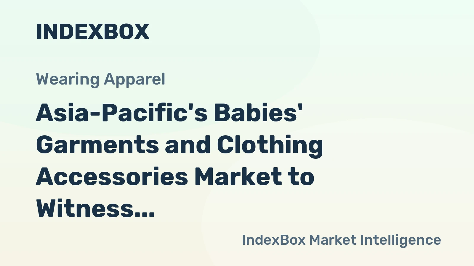 Asia-Pacific's Babies' Garments and Clothing Accessories Market to Witness 1.0% CAGR Growth from 2024 to 2035