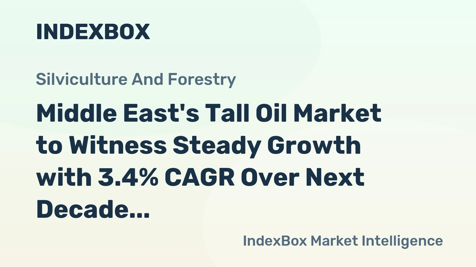 Middle East's Tall Oil Market to Witness Steady Growth with 3.4% CAGR Over Next Decade