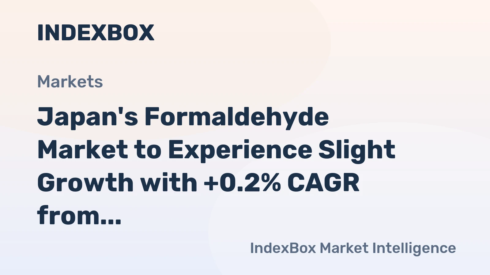 Japan's Formaldehyde Market to Experience Slight Growth with +0.2% CAGR from 2024-2035