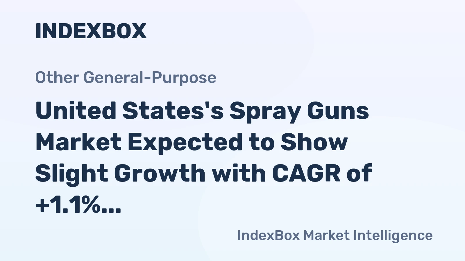 United States's Spray Guns Market Expected to Show Slight Growth with CAGR of +1.1% by 2035