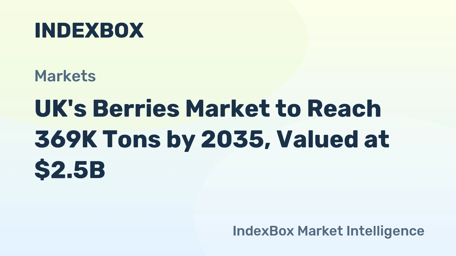 UK's Berries Market to Reach 369K Tons by 2035, Valued at $2.5B
