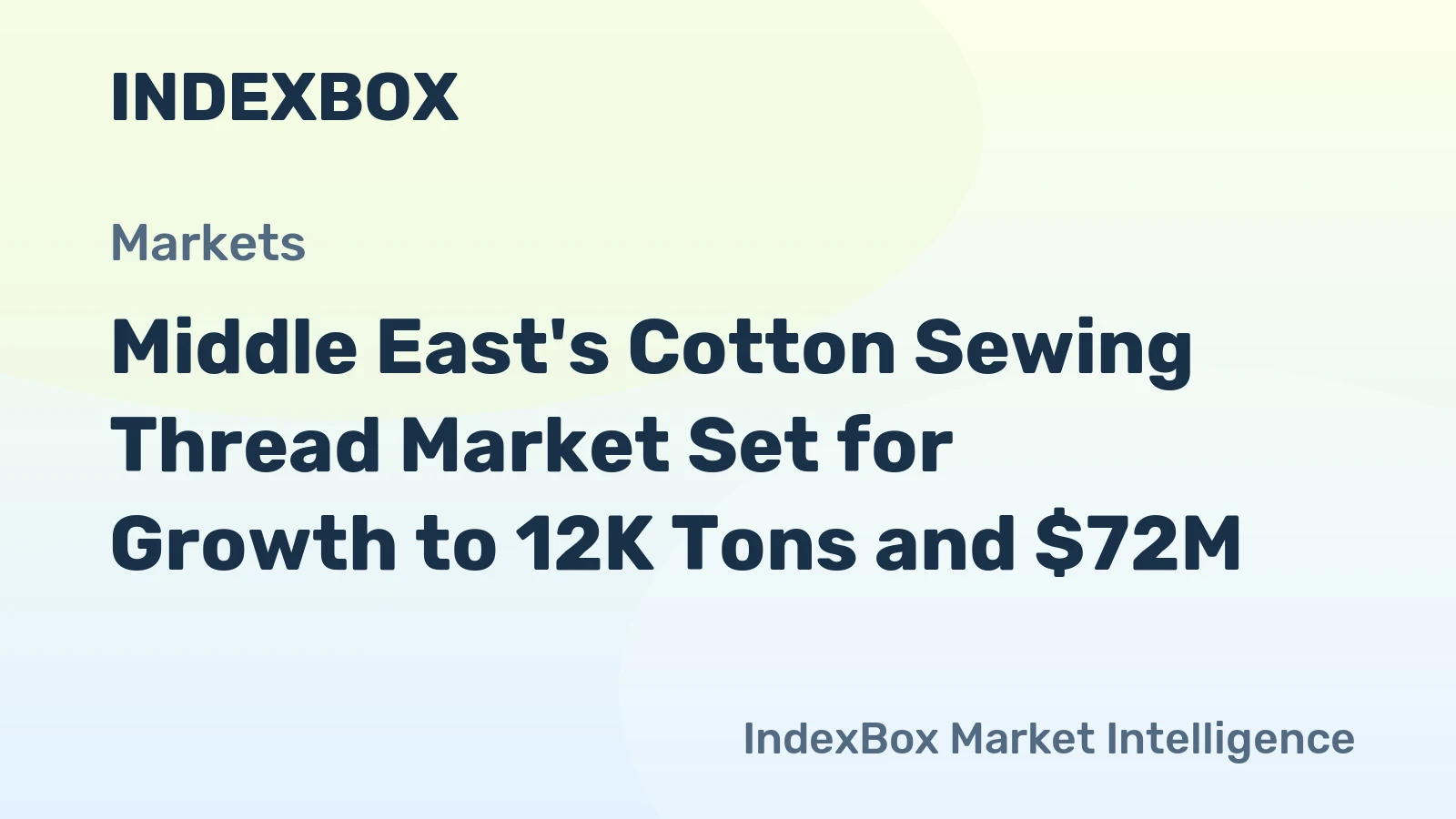 Middle East's Cotton Sewing Thread Market Set for Growth to 12K Tons and $72M